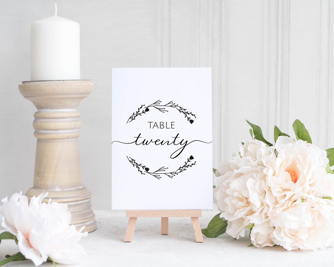 Wedding Table Numbers SVG, Wedding SVG, Wedding Sign Svg, Table Numbers ...