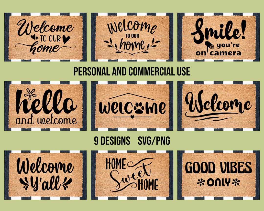 Doormat SVG Bundle, Doormat Designs SVG, Welcome Doormat Svg, Welcome ...