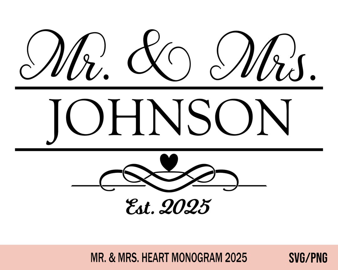 Mr. & Mrs. 2025 SVG, Wedding Sign 2025 SVG, Wedding Glasses Svg ...