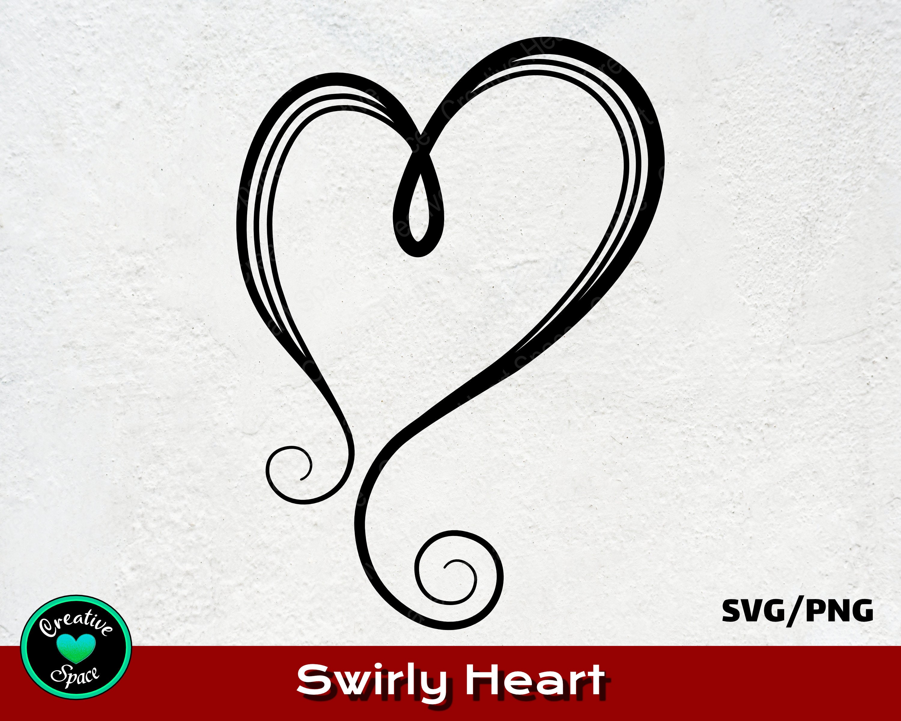 Swirly Heart Outline