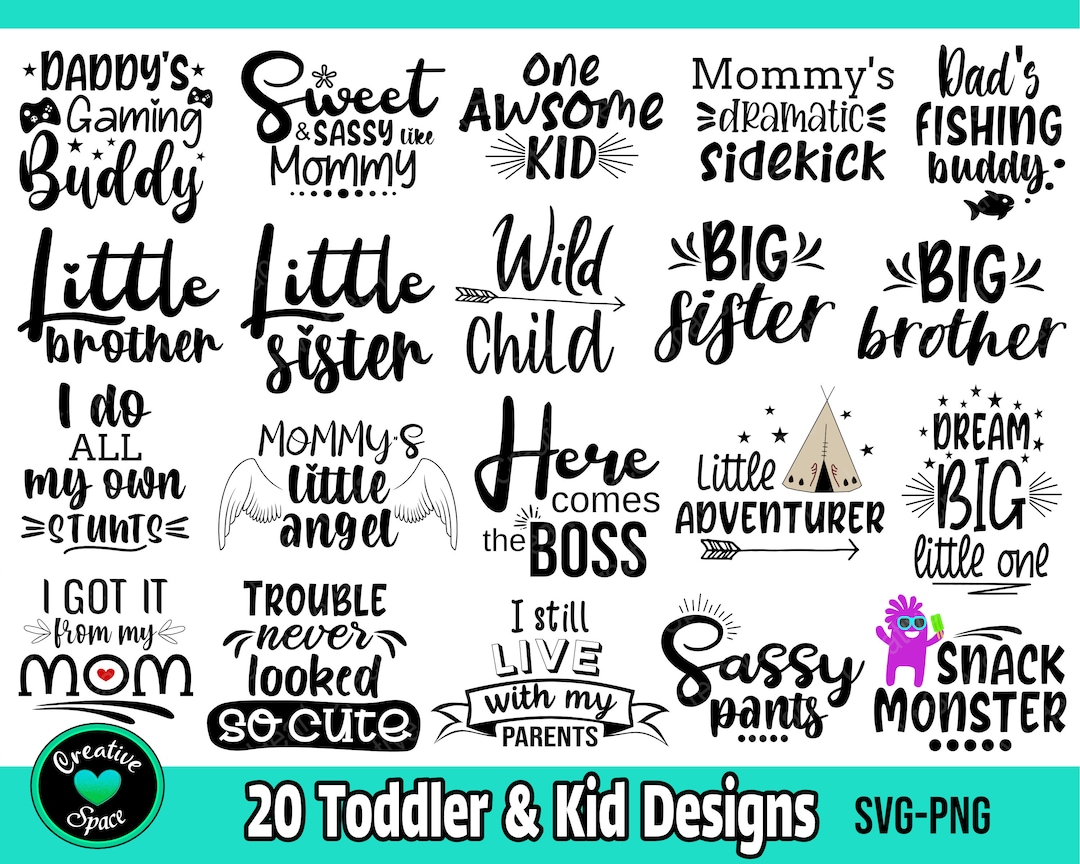 Kid SVG Bundle, Kid Shirt SVG, Toddler Shirt Svg, Sassy Kid SVG, Funny ...