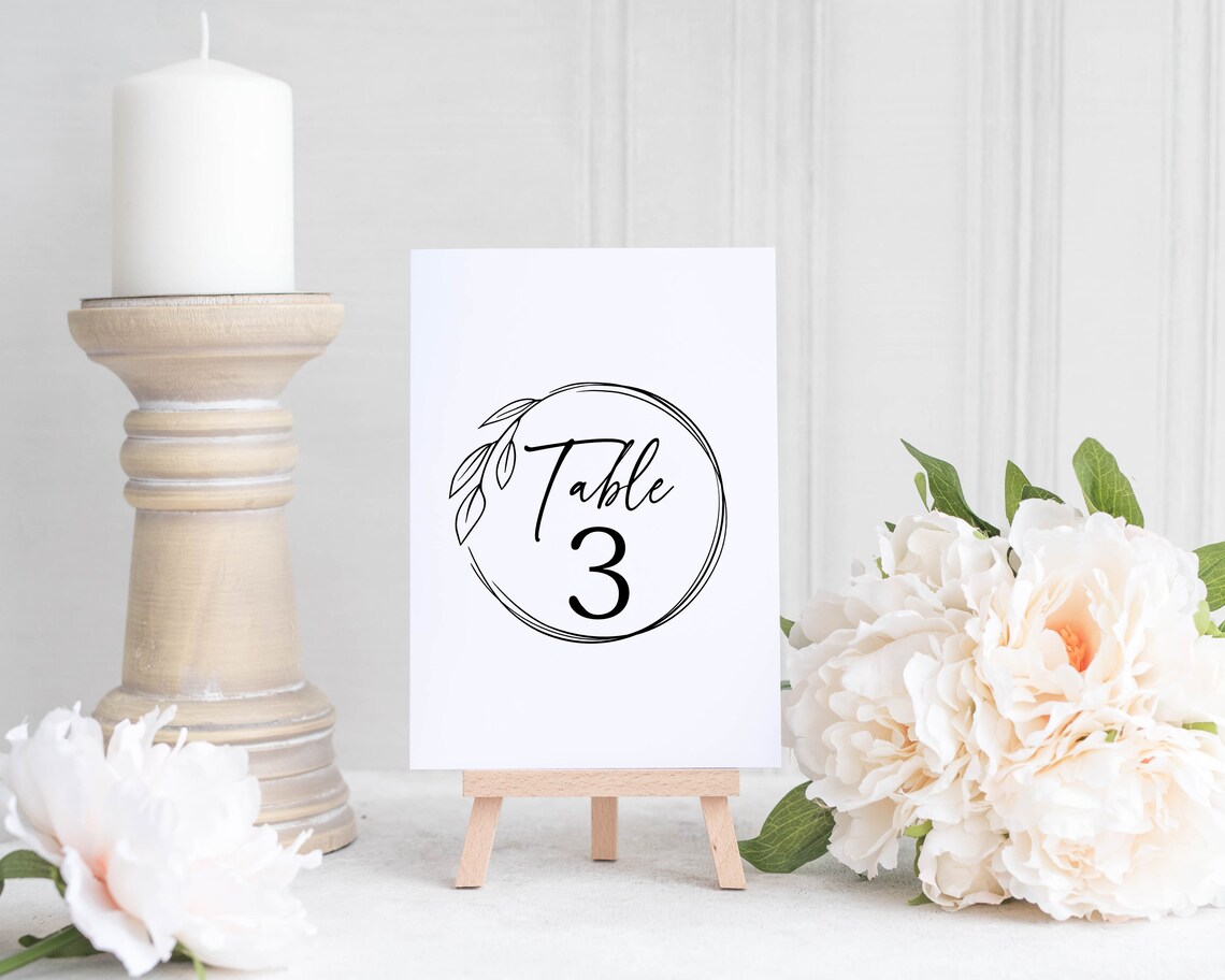Wedding Table Numbers SVG Wedding SVG Wedding Sign Svg - Etsy