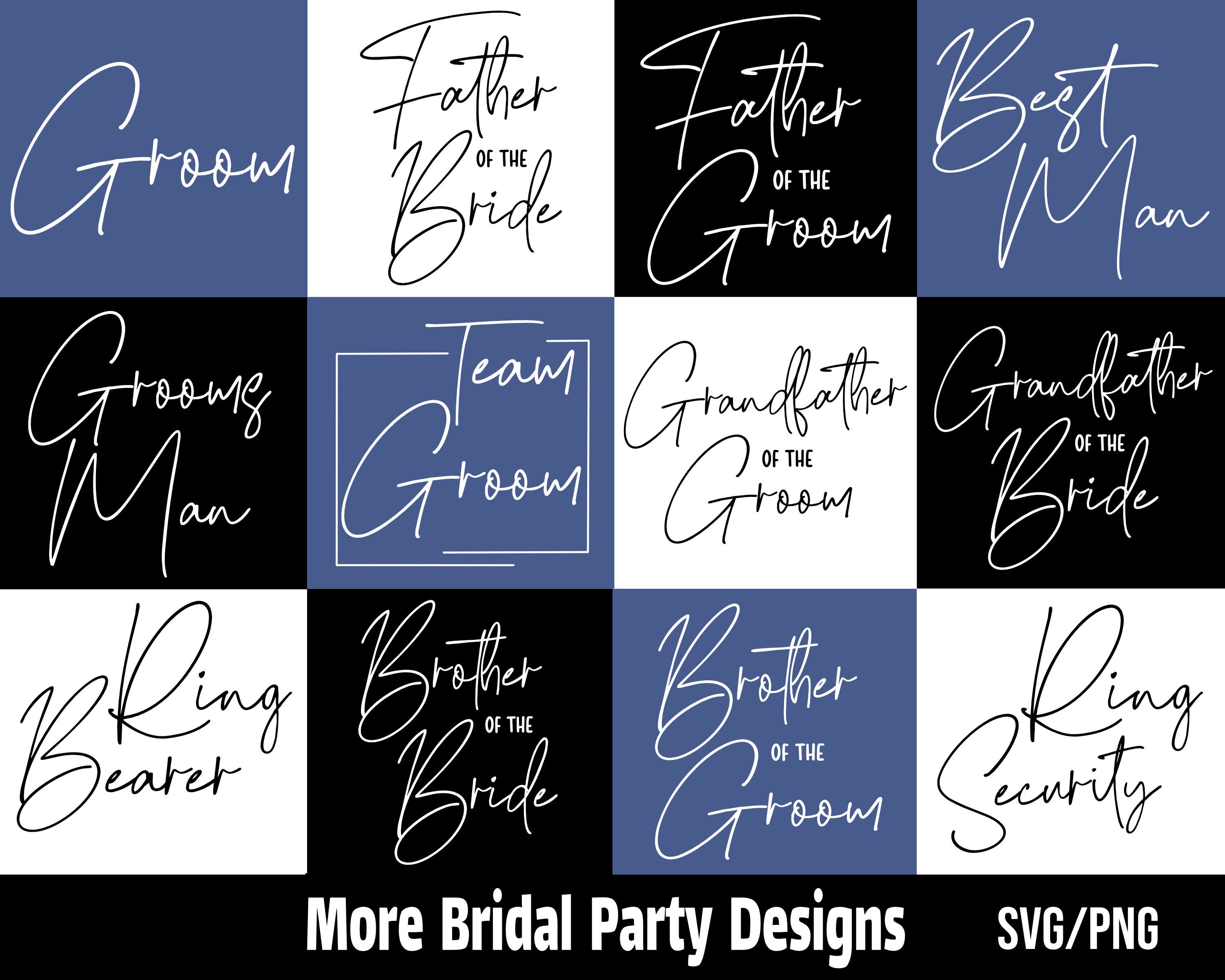 Paquete SVG de fiesta de novios, SVG de novios, SVG de fiesta de bodas ...