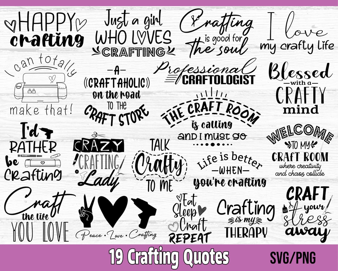 Craft SVG Bundle, Crafting Quotes SVG, Funny Craft Shirt Svg, Crafter ...
