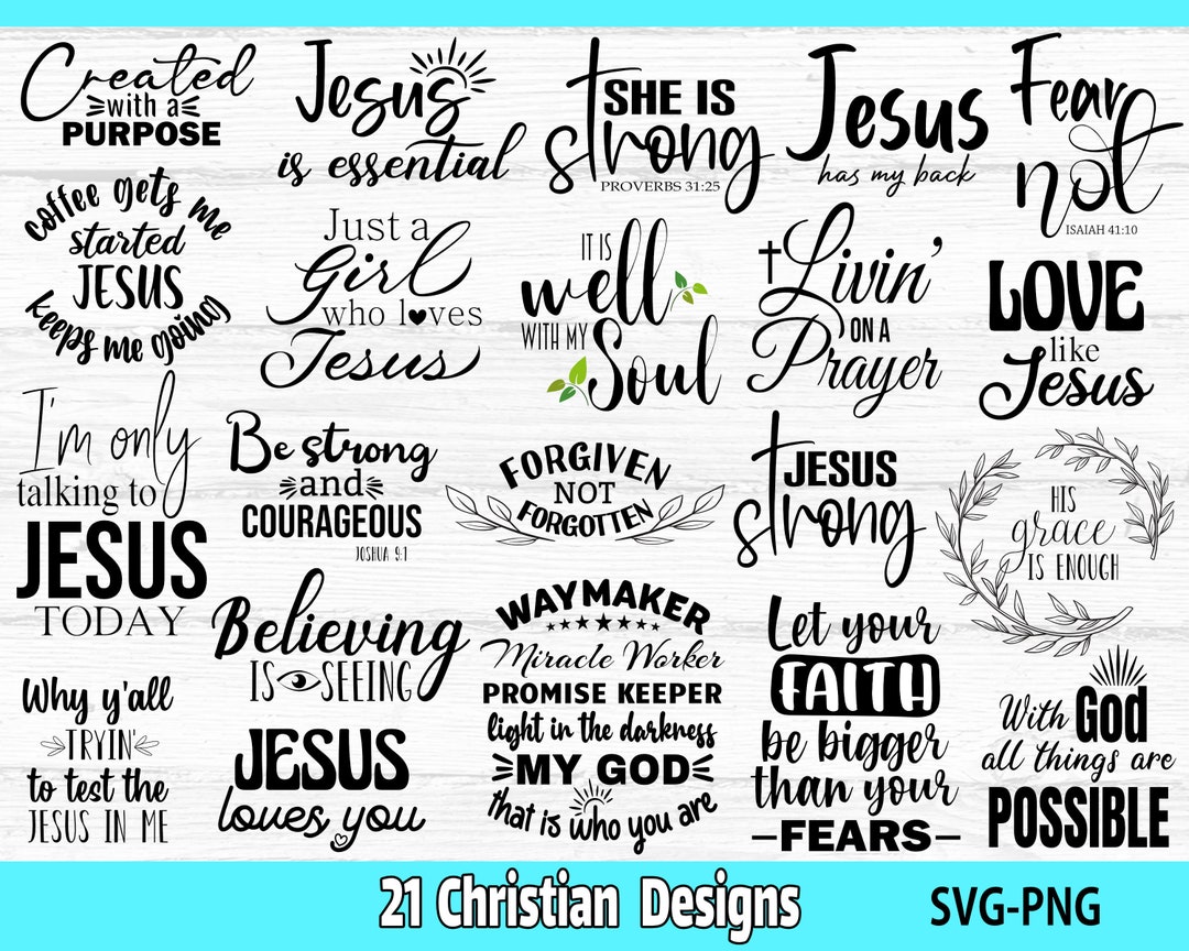 Christian SVG Bundle, Inspirational SVG, Bible Verse Svg, Scripture Svg ...