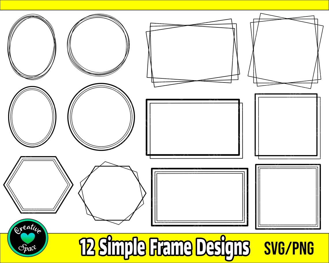 Simple Frames SVG Monogram Frames SVG Wire Frames svg | Etsy