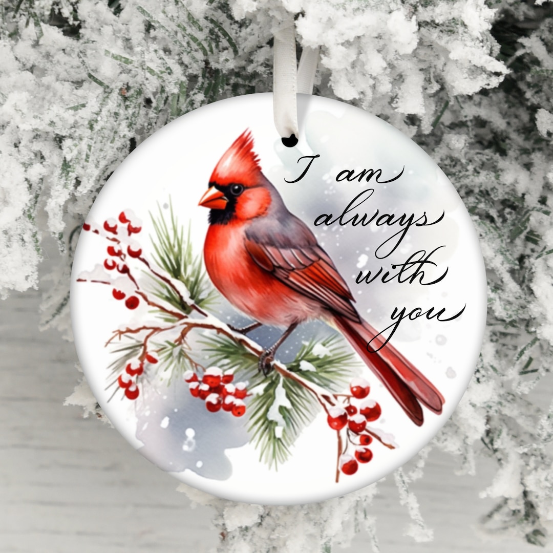 Cardinal Memorial Quote Ornament PNG, Remembrance Ornament, Instant ...
