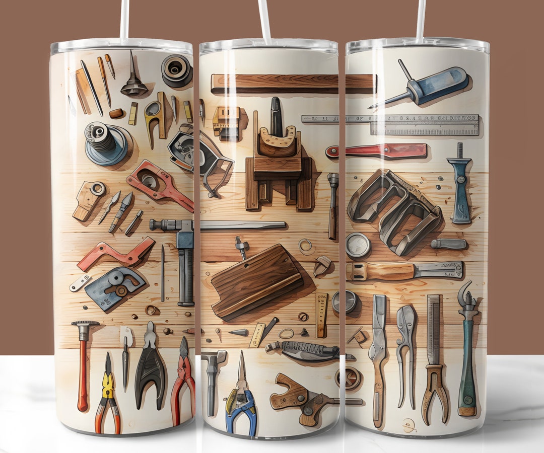 Carpenter Tools Tumbler Wrap PNG, 11oz and 15oz Mug Wrap Template ...