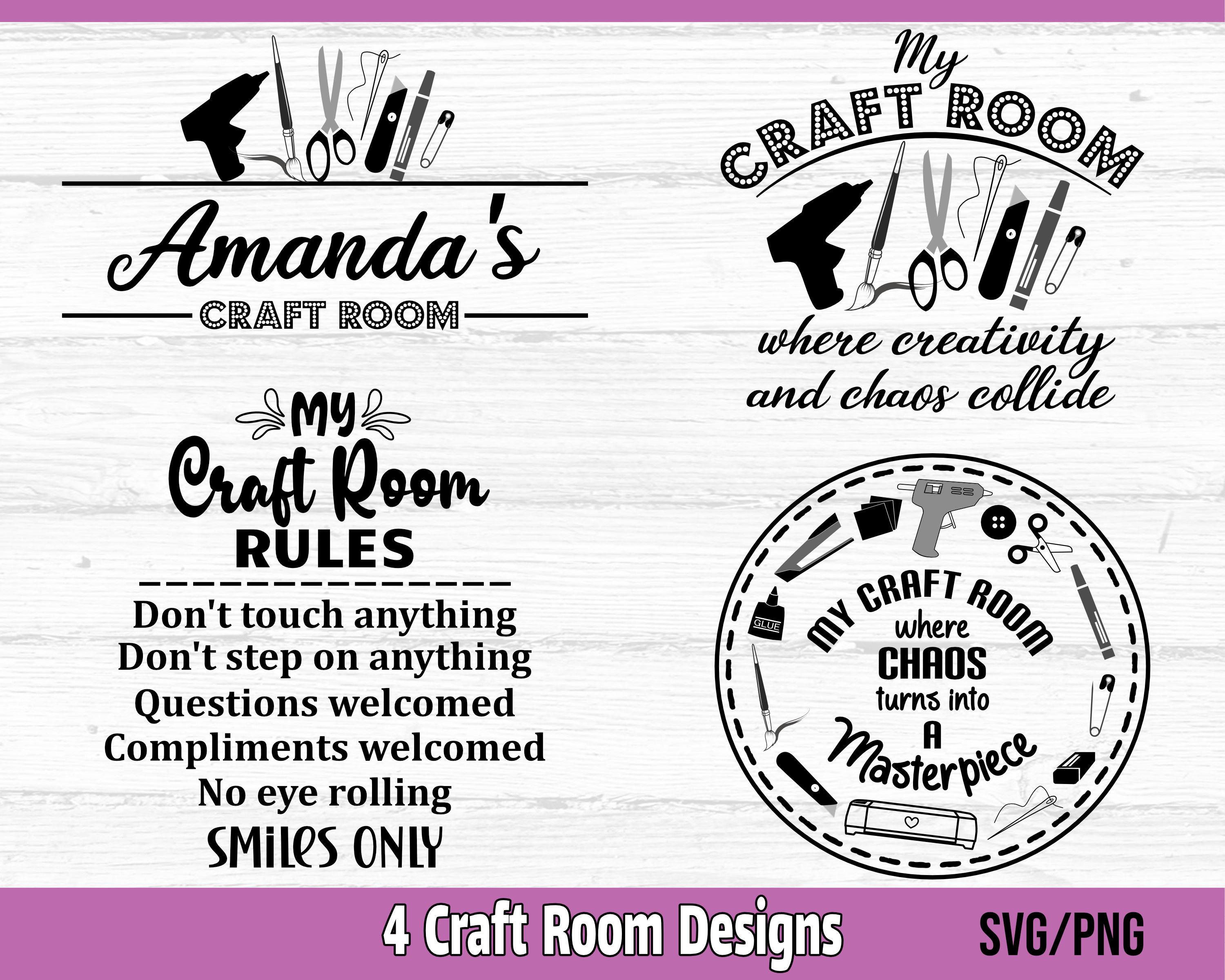 Craft Room Sign SVG Bundle Craft SVG Crafting Svg Craft - Etsy