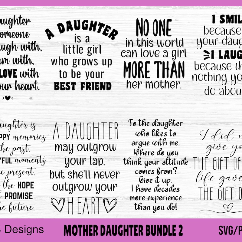 Daughter Quotes Svg - Etsy