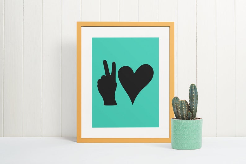 Peace and Love SVG Bundle Peace Sign SVG Peace Hand Symbol - Etsy