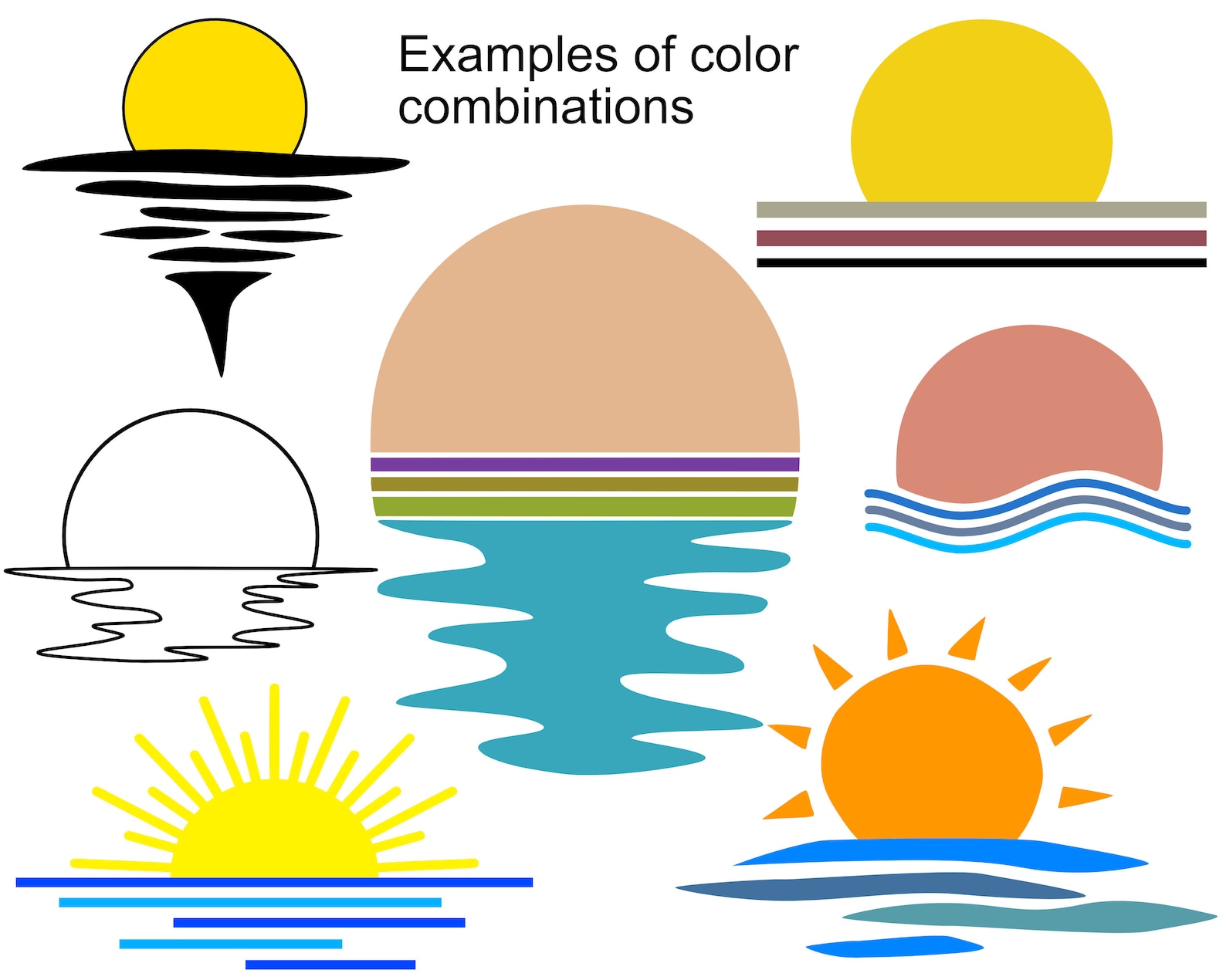 Sunset SVG Bundle Sun SVG Retro Sunset SVG Sunset Svg Sun | Etsy