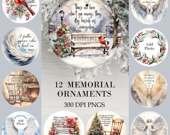 Cardinal Memorial Ornament PNG, Personalized Remembrance Ornament ...