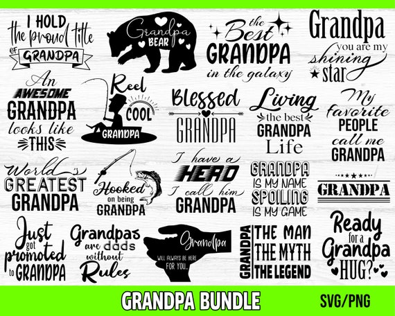 Grandpa Svg Bundle Grandfather Svg Grandpa Quotes Svg Etsy Canada