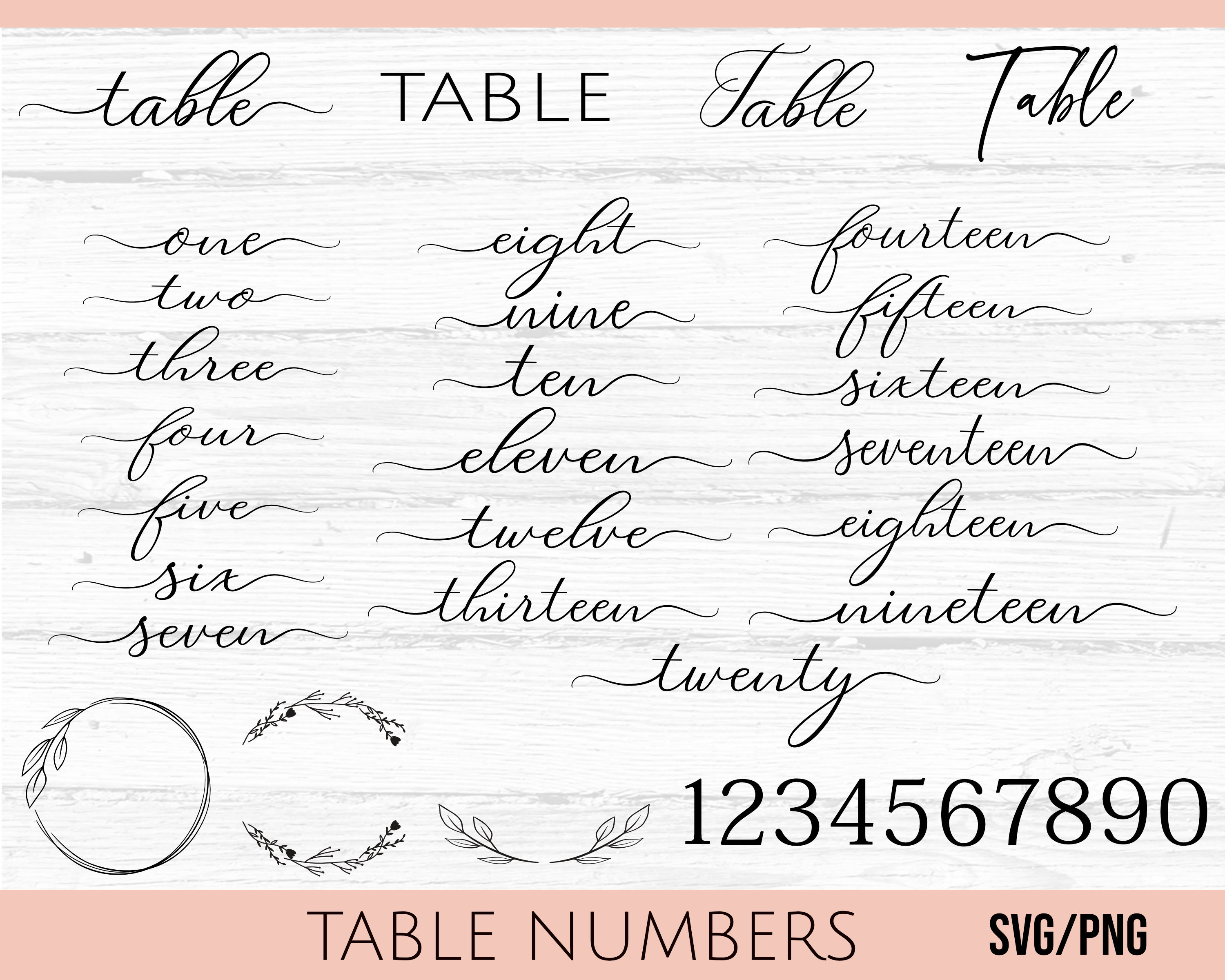 Wedding Table Numbers SVG Wedding SVG Wedding Sign Svg - Etsy UK