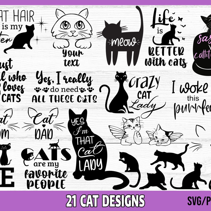 Cat Quotes Svg - Etsy