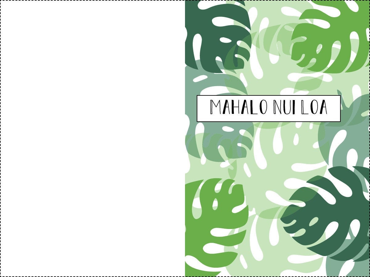 Mahalo Nui Loa Card - Etsy