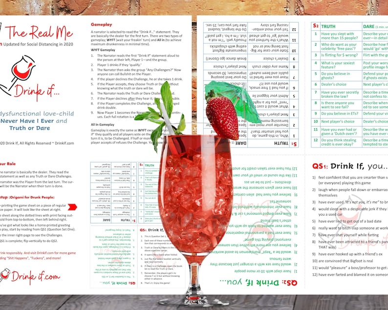 Drink If... EXTREME! Drinking Game for the Untamed - Instant Download ...