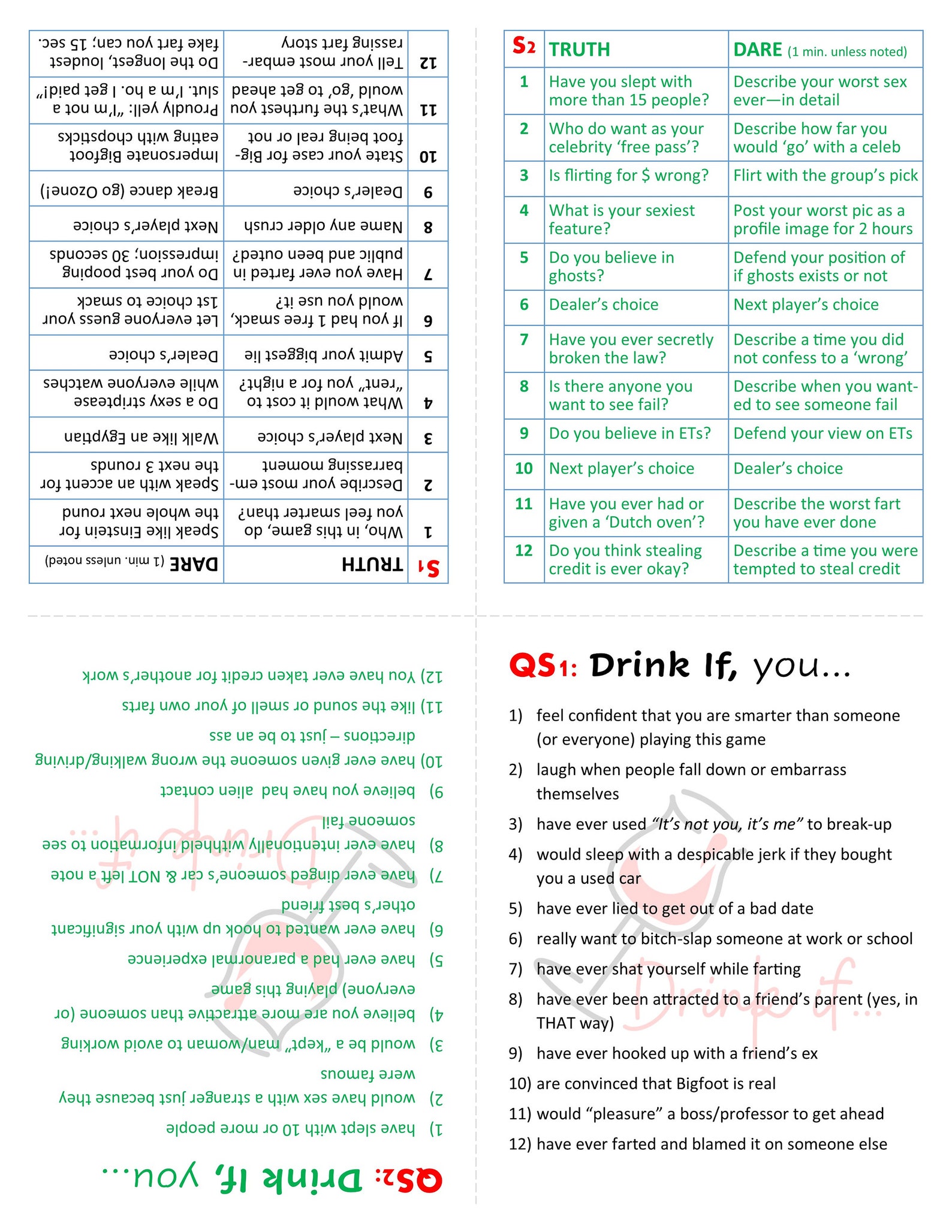 Drink If... EXTREME! Drinking Game for the Untamed - Instant Download ...