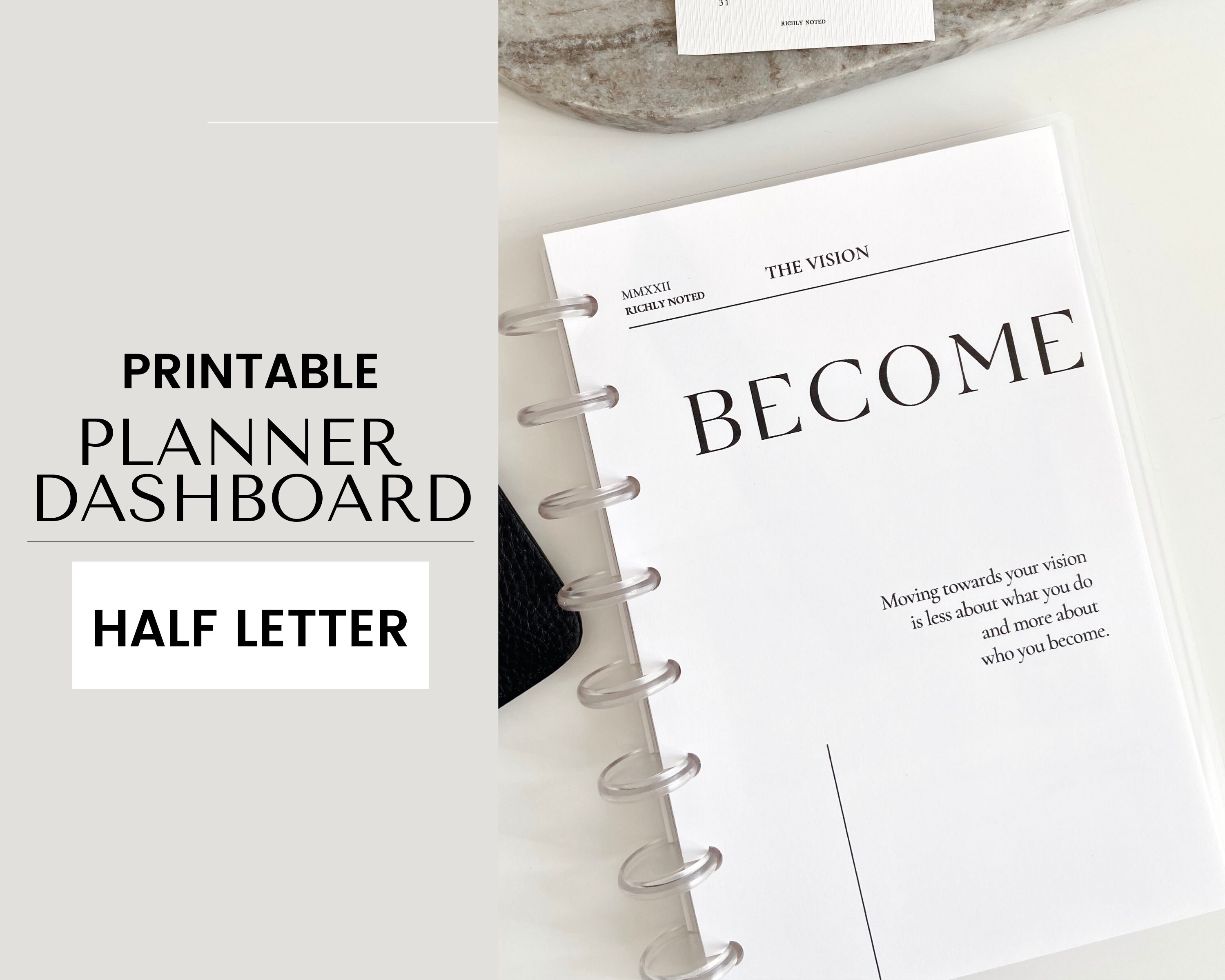 PERSONAL WIDE Minimal Planner Inserts Printable Planner Dashboard ...