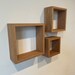 Floating Cube Bookshelves Wood Book Display and Storage Walnut, Maple ...
