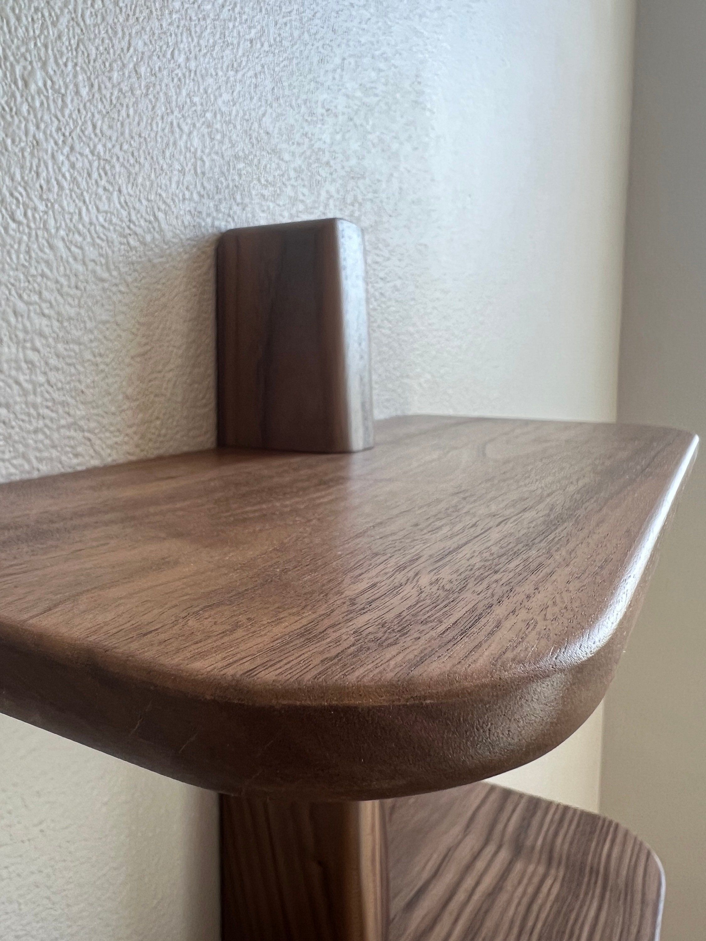 Spine Shelf A Tiered Floating Shelf Walnut, Maple, Cherry, White Oak ...