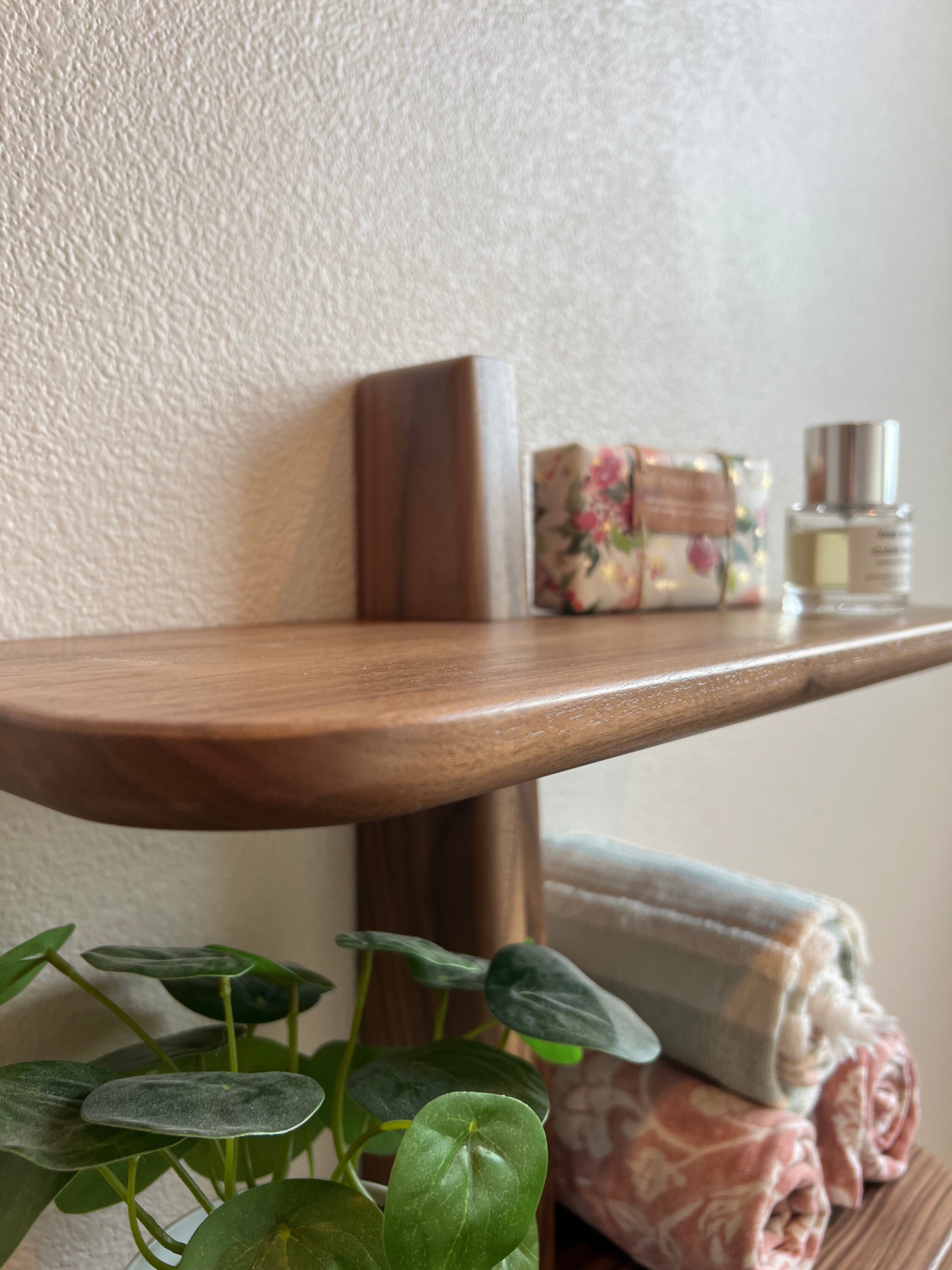 Spine Shelf A Tiered Floating Shelf Walnut, Maple, Cherry, White Oak ...