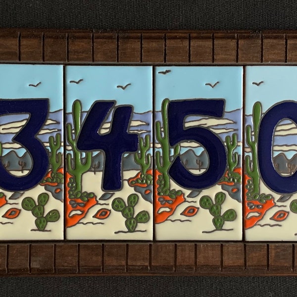 Ceramic Tile House Numbers 4x4 - Etsy