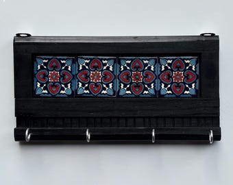Key Holder for Wall, Key Rack, Key Hanger, Mexican Tile, Ceramic Tile ...