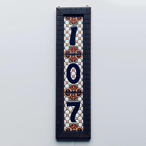 Vertical House Numbers Sign, Mexican Tile, House Numbers, Address ...