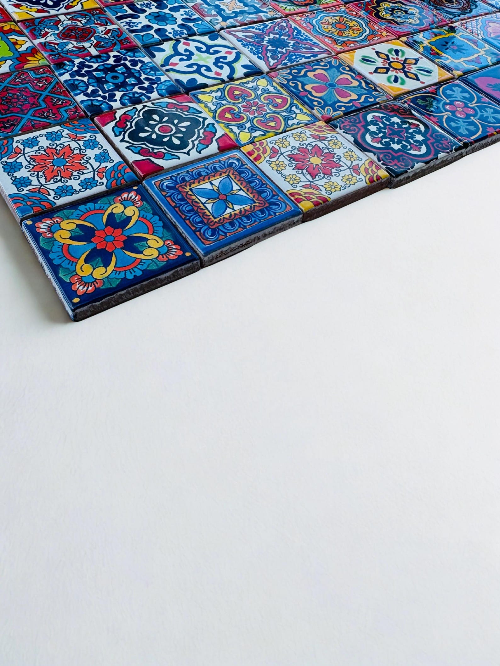 Handmade Talavera Ceramic Tile: Mexican Folk Art Mosaic Accent 2x2 - Etsy