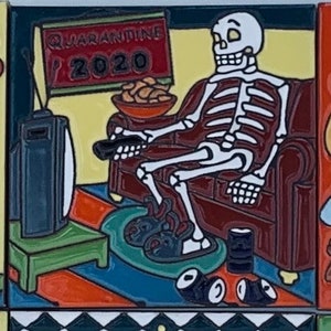 Talavera Mexican Tile, Ceramic Tile, Handmade, Skeletons, Home Decor ...