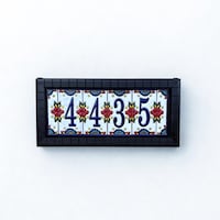 Mexican Pattern Aluminium House Sign, Number, Name, Address Sign, Wall ...