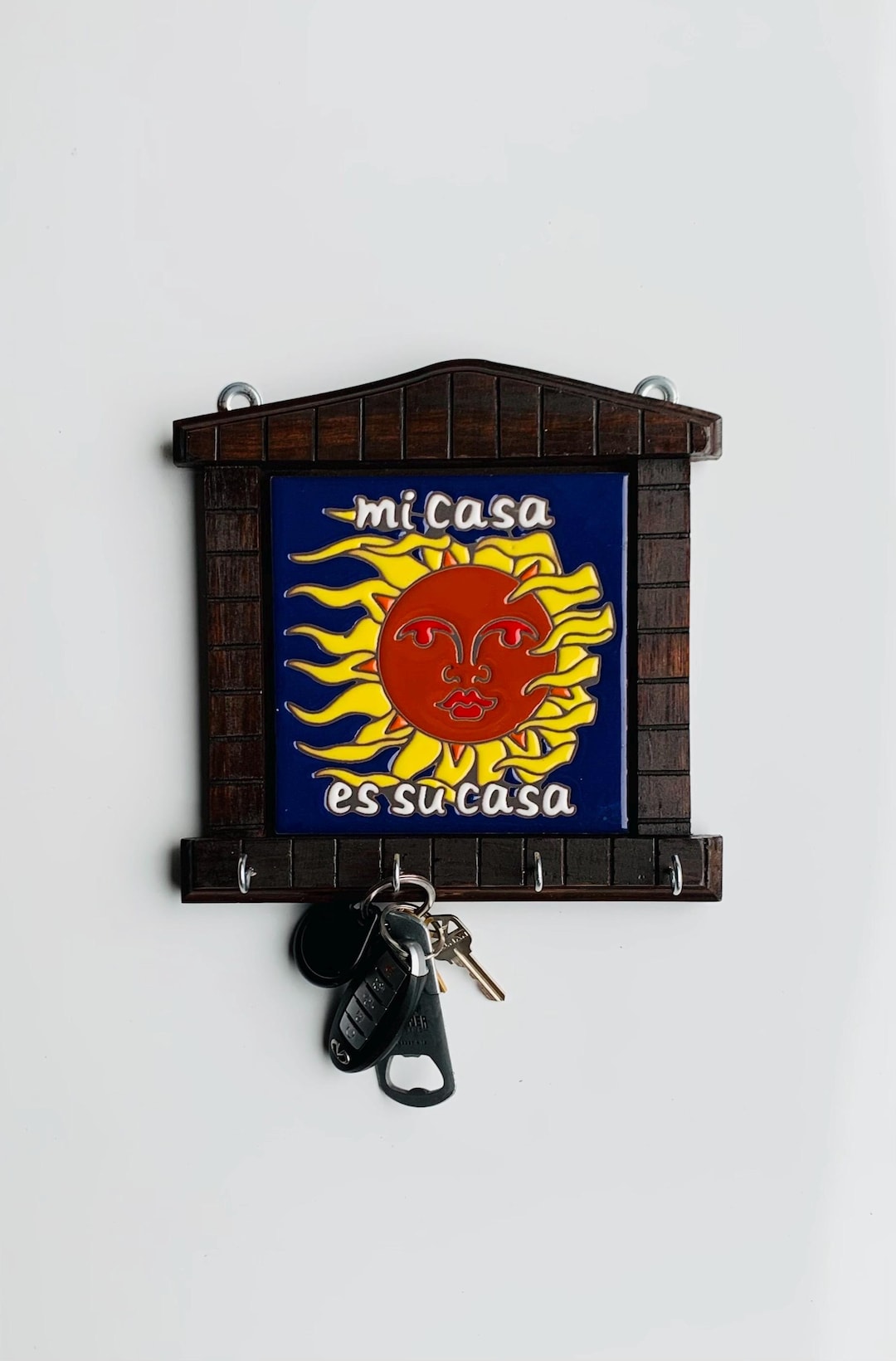 Decorative Key Holder, Key Rack, Key Hanger, Mexican Tile, Ceramic Tile ...