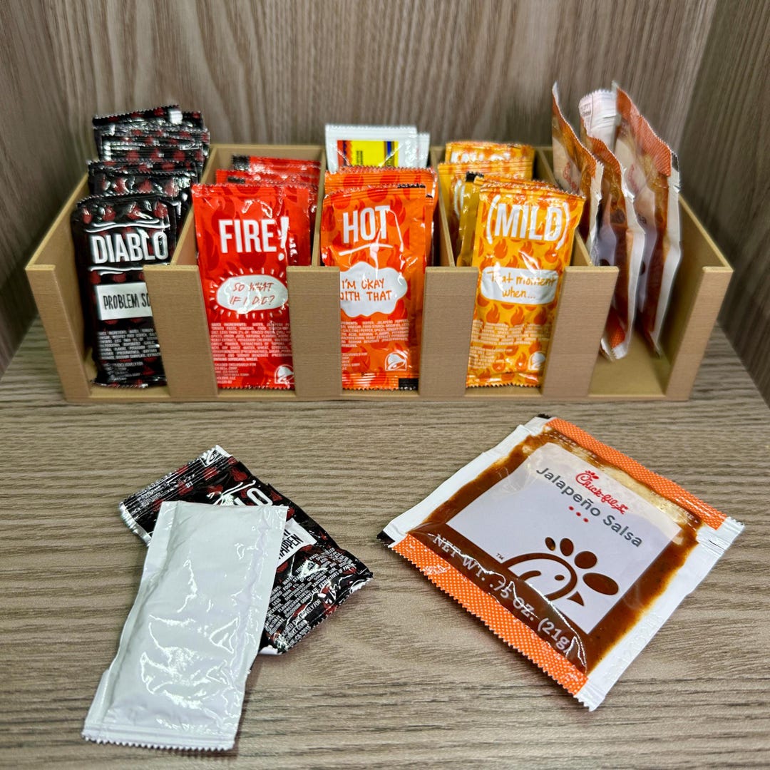 The Home Sauce Packet/dip/condiment Holder, Station, Caddy, Kitchen ...