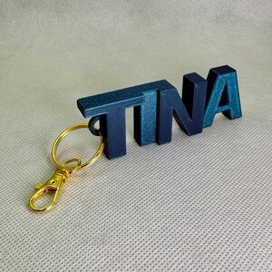 Custom 3D Printed Keychain - Custom Key Chain - Backpack Tag - Name ...