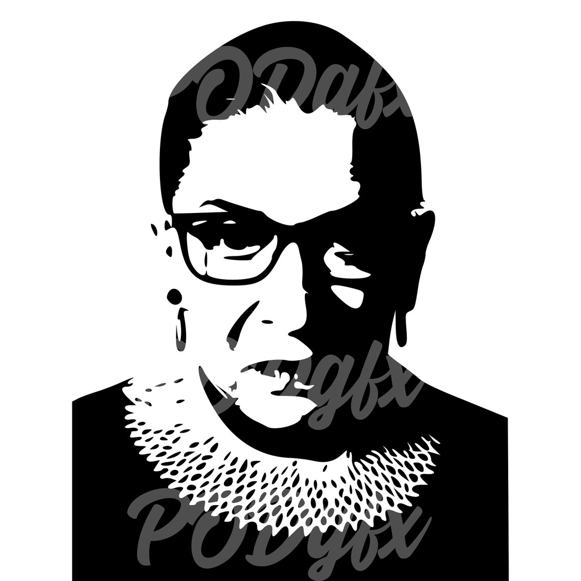 Ruth Bader Ginsburg SVG PNG JPG | Ruth Bader Ginsburg Vector | Ruth ...