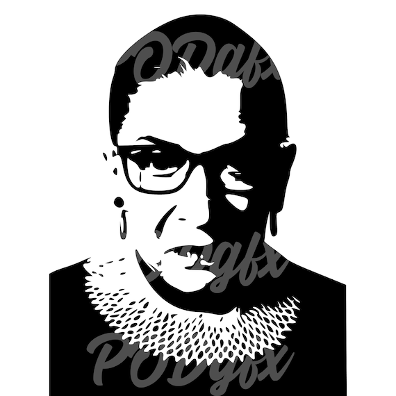 Ruth Bader Ginsburg SVG PNG JPG Ruth Bader Ginsburg Vector - Etsy