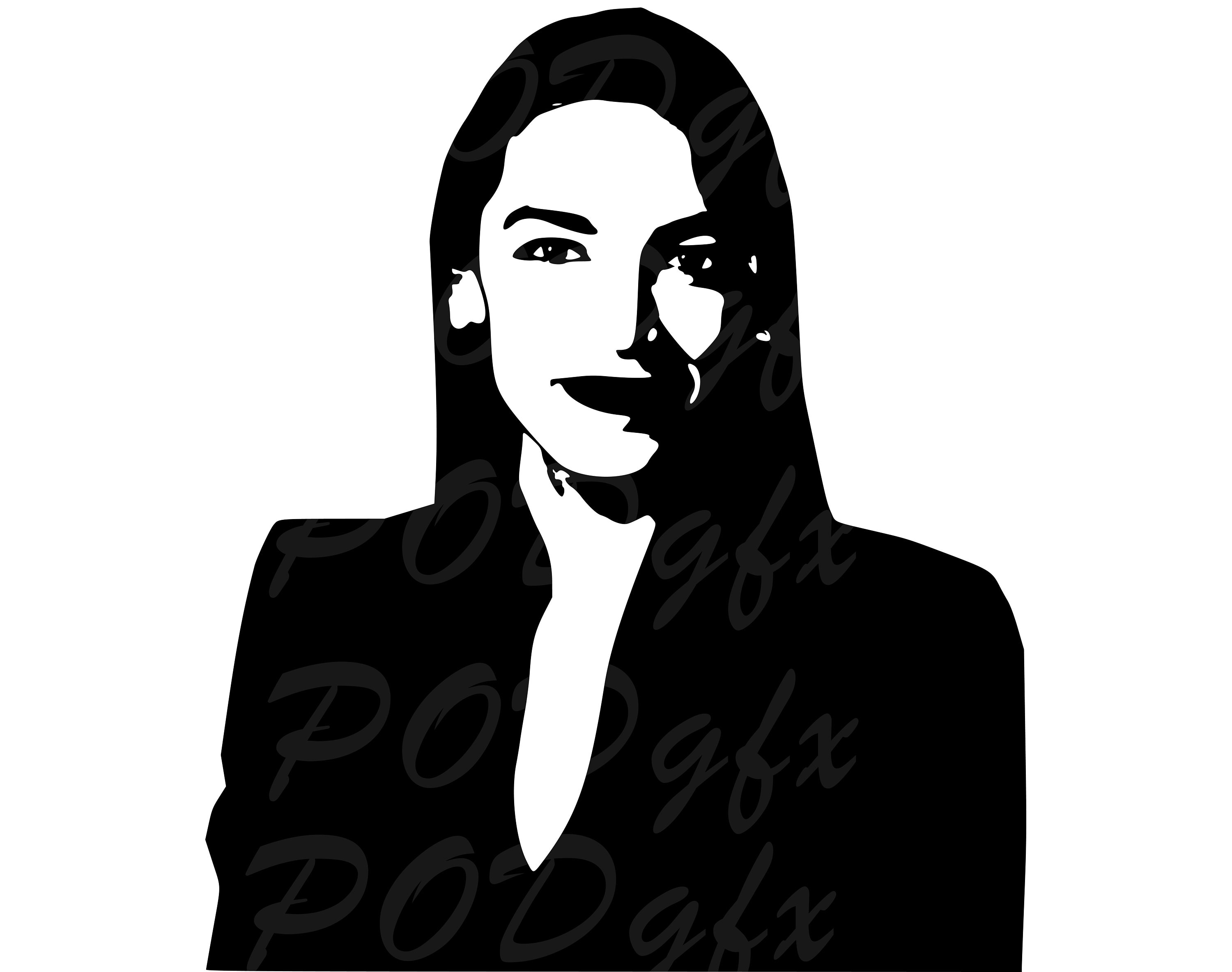 Alexandria Ocasio Cortez SVG PNG JPG | Alexandria Ocasio Cortez Vector ...