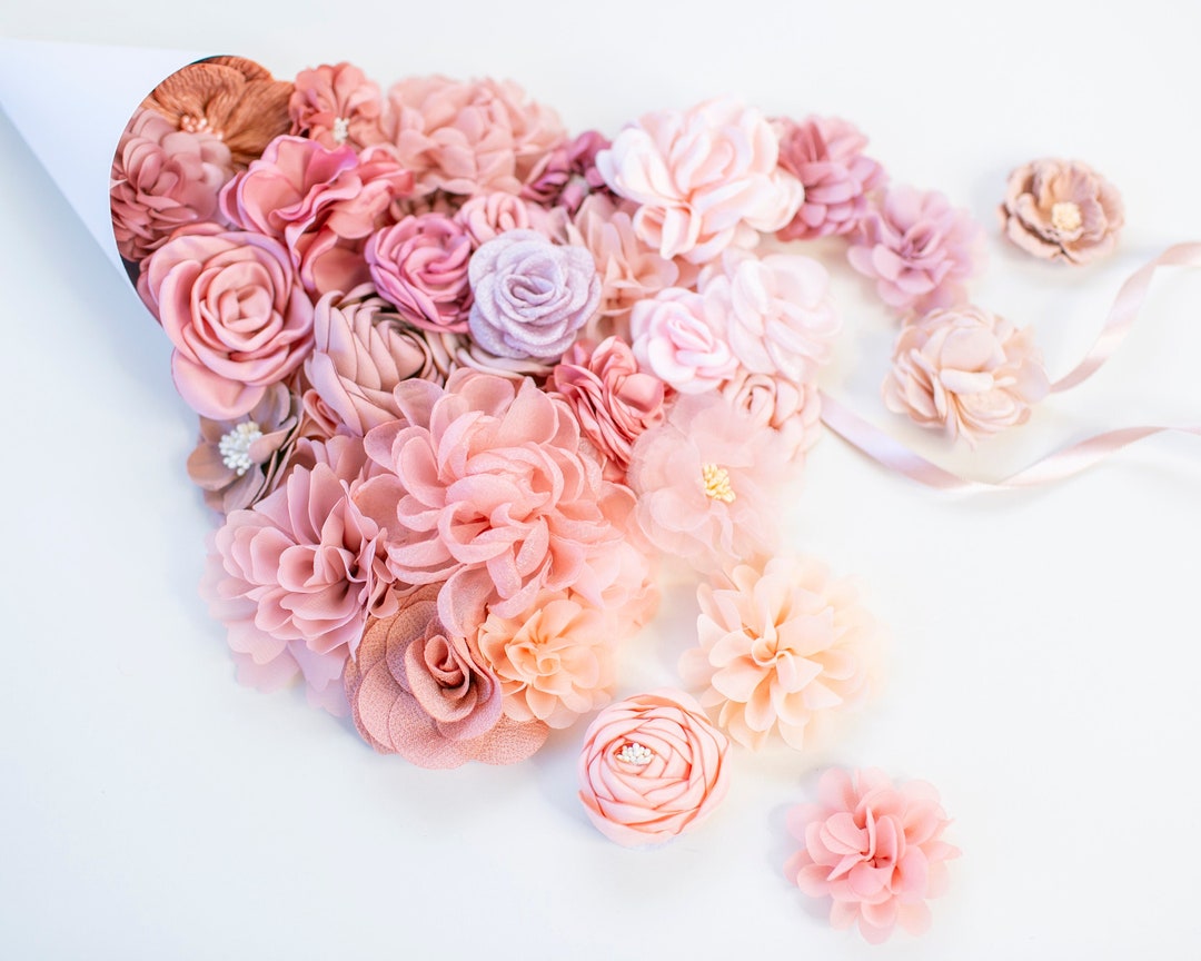 Pink Fabric Flower Grab Bag: Applique Costume Flowers Variety Pack - Etsy