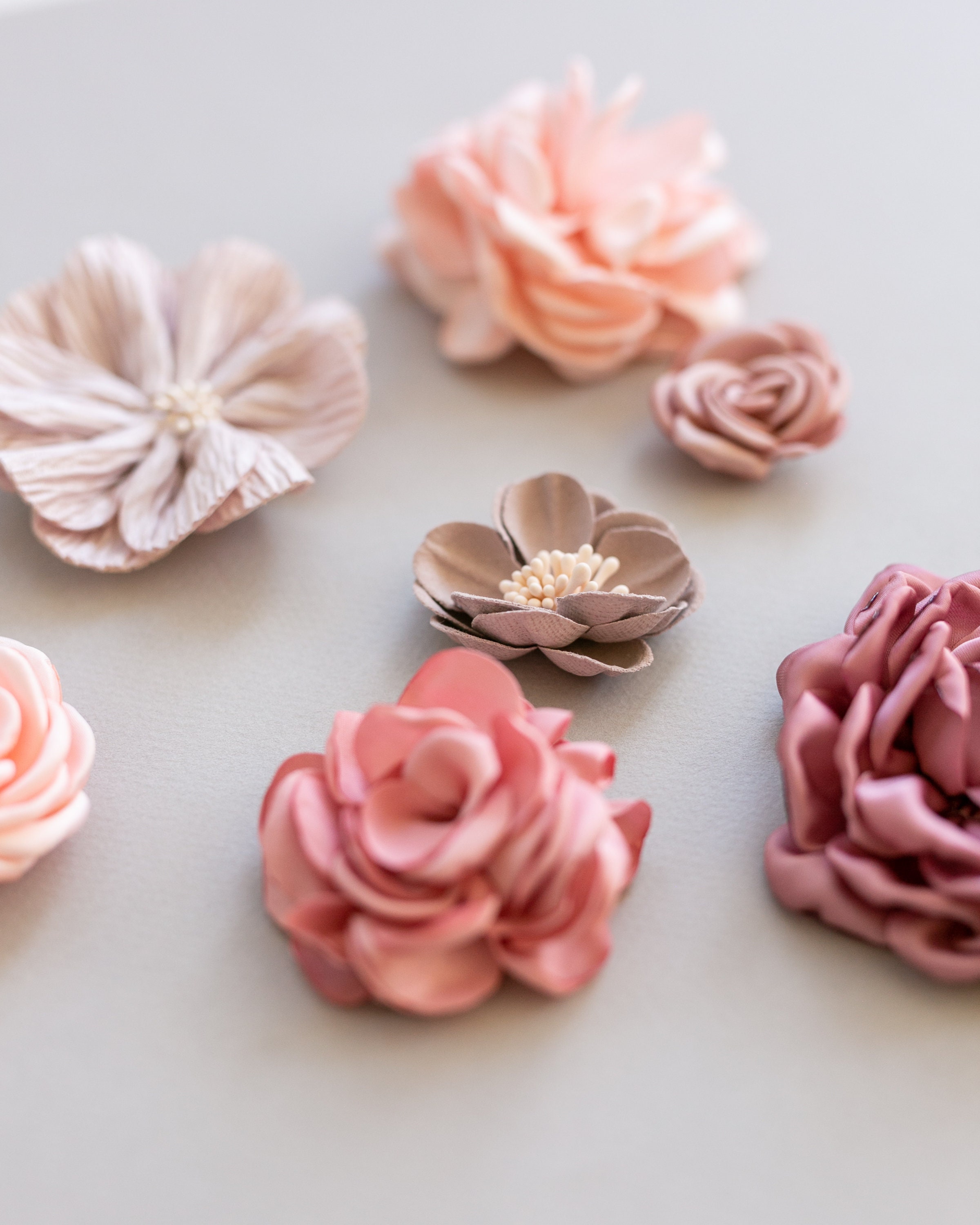 Fabric Flower Variety Bundle Pink Flower Pack Whimsical - Etsy