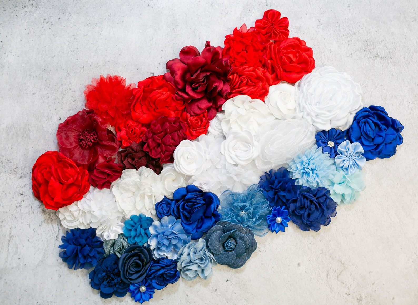 Fabric Flower Grab Bag: Assorted Millinery Flowers, DIY Embellishments ...