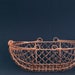 Copper Wire Rose Gold Metal Basket Shallow Pink Double Swing Handle ...