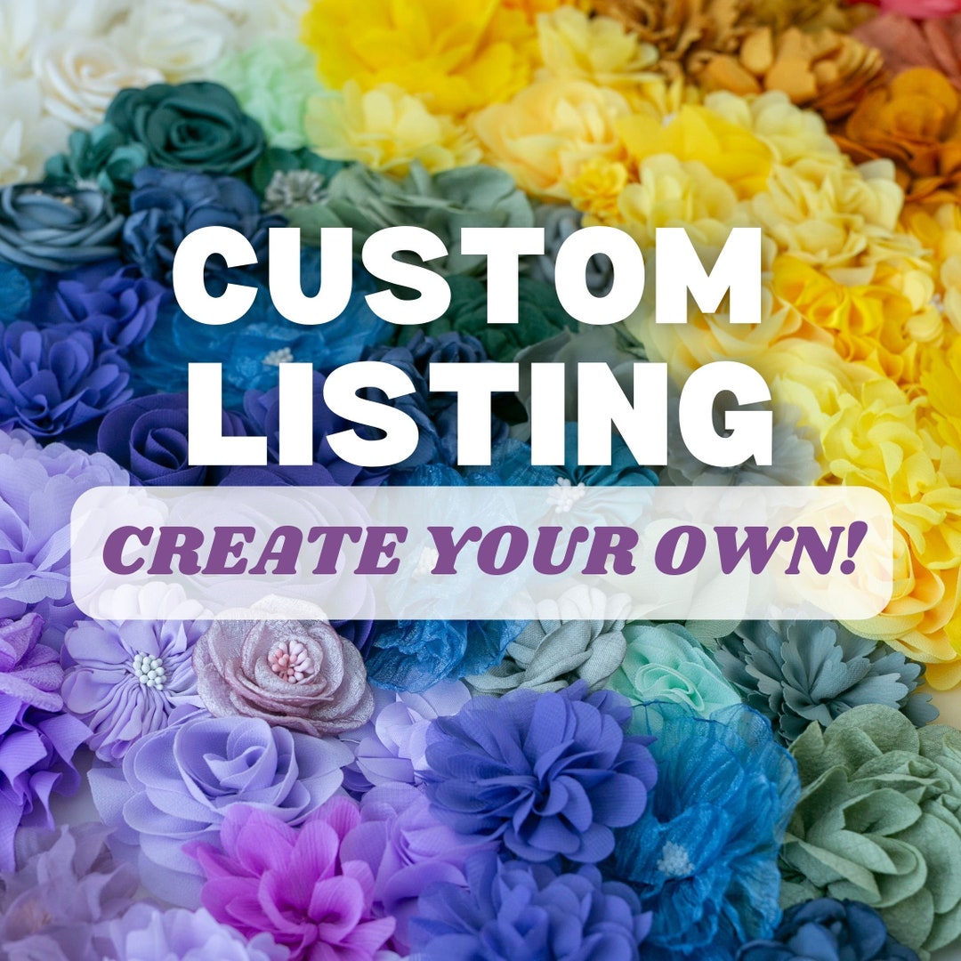 Custom Color Fabric Flower Grab Bag: DIY Millinery Embellishments - Etsy
