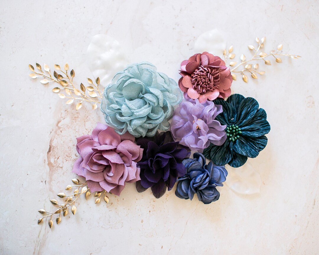 Fabric Flower Variety Bundle | Mermaid + Siren Tones Flower Pack ...