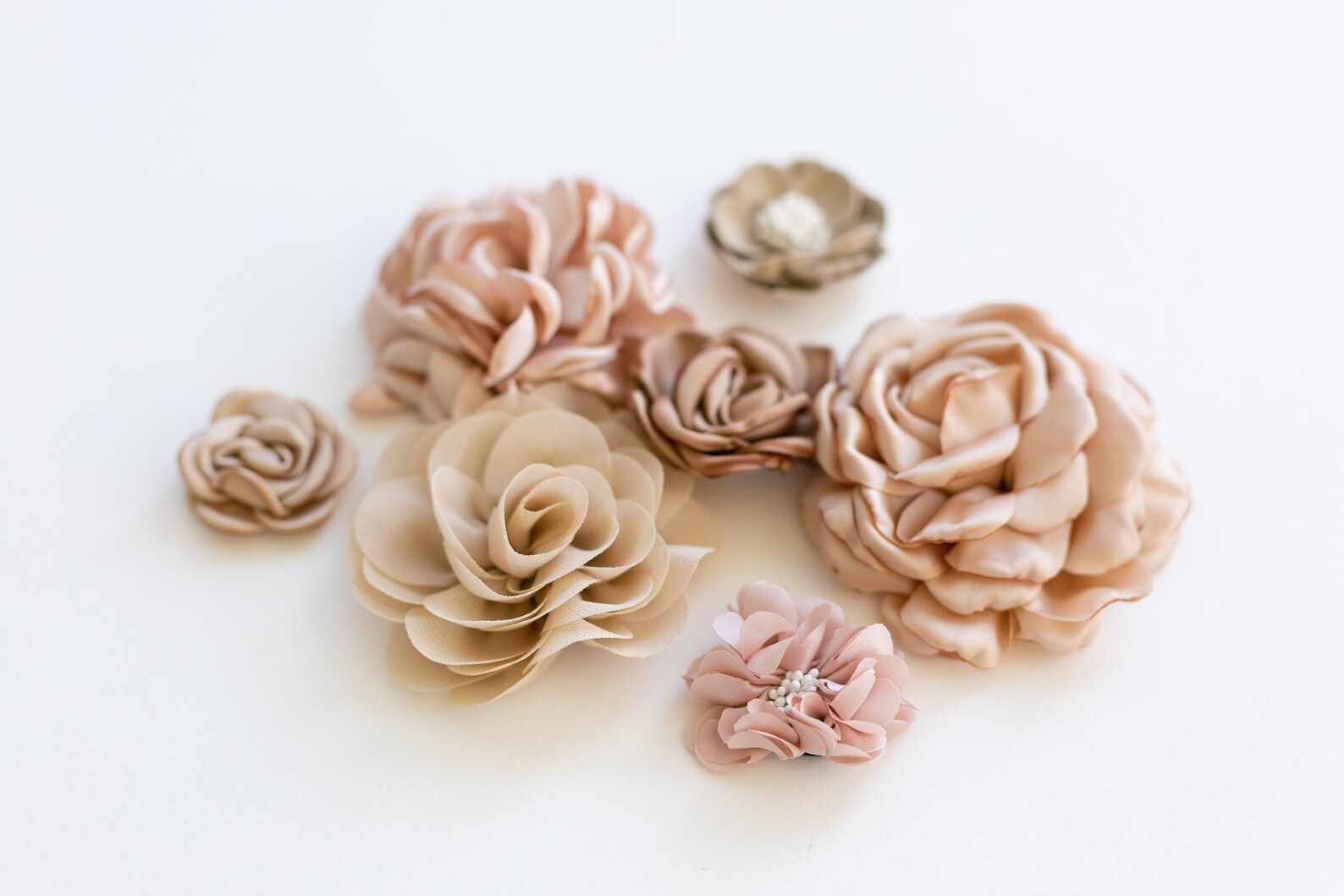 Fabric Flower Variety Bundle Beige Flower Pack Neutral Tan - Etsy