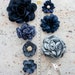 Fabric Flower Variety Bundle Midnight Blue Flower Pack - Etsy