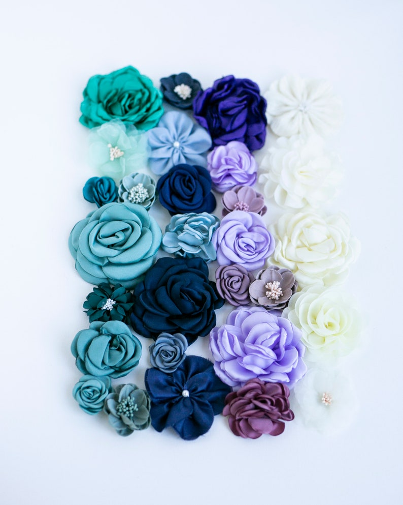 Fabric Flower Grab Bag: Assorted Millinery Flowers, DIY Embellishments ...