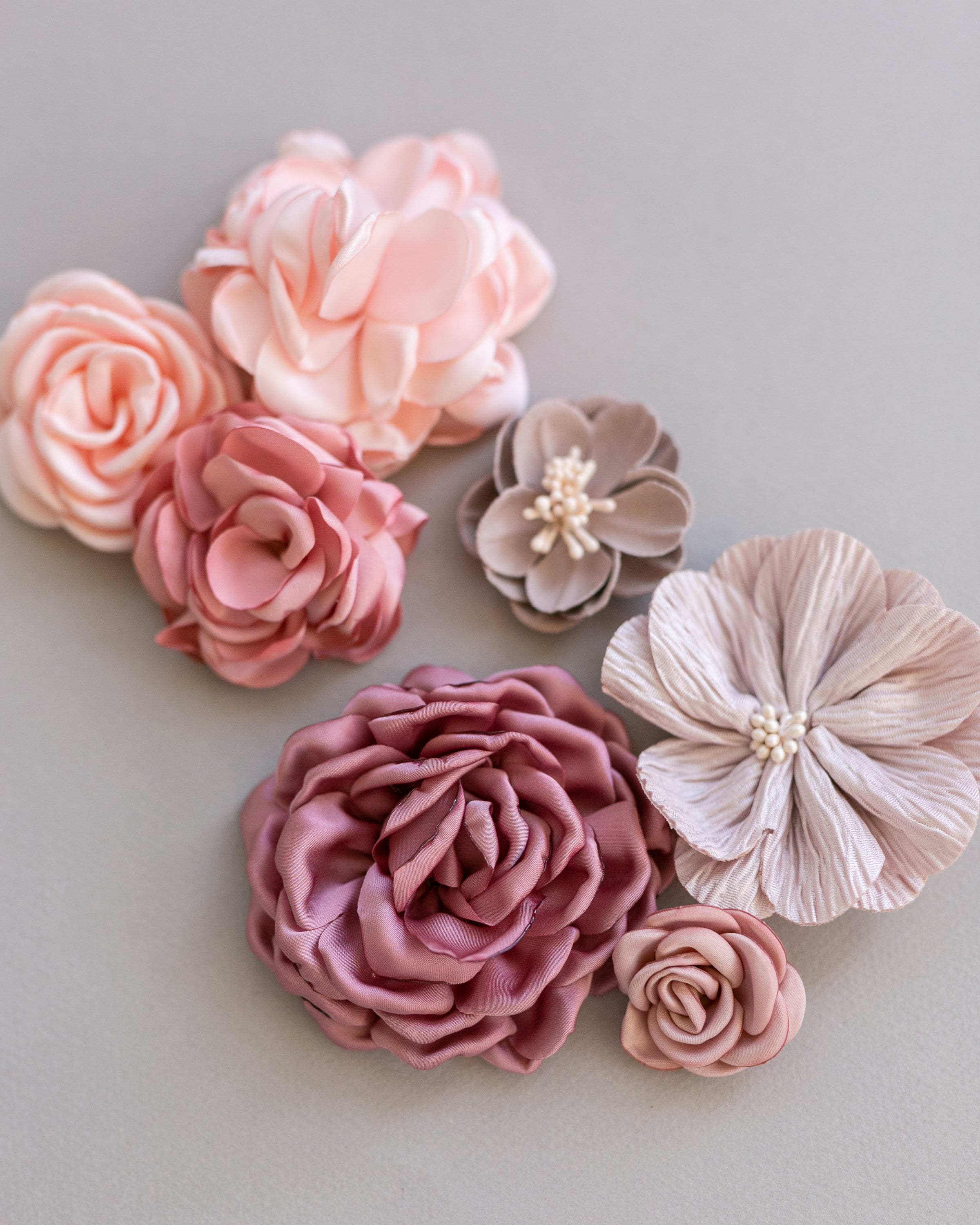 Fabric Flower Variety Bundle Pink Flower Pack Whimsical - Etsy