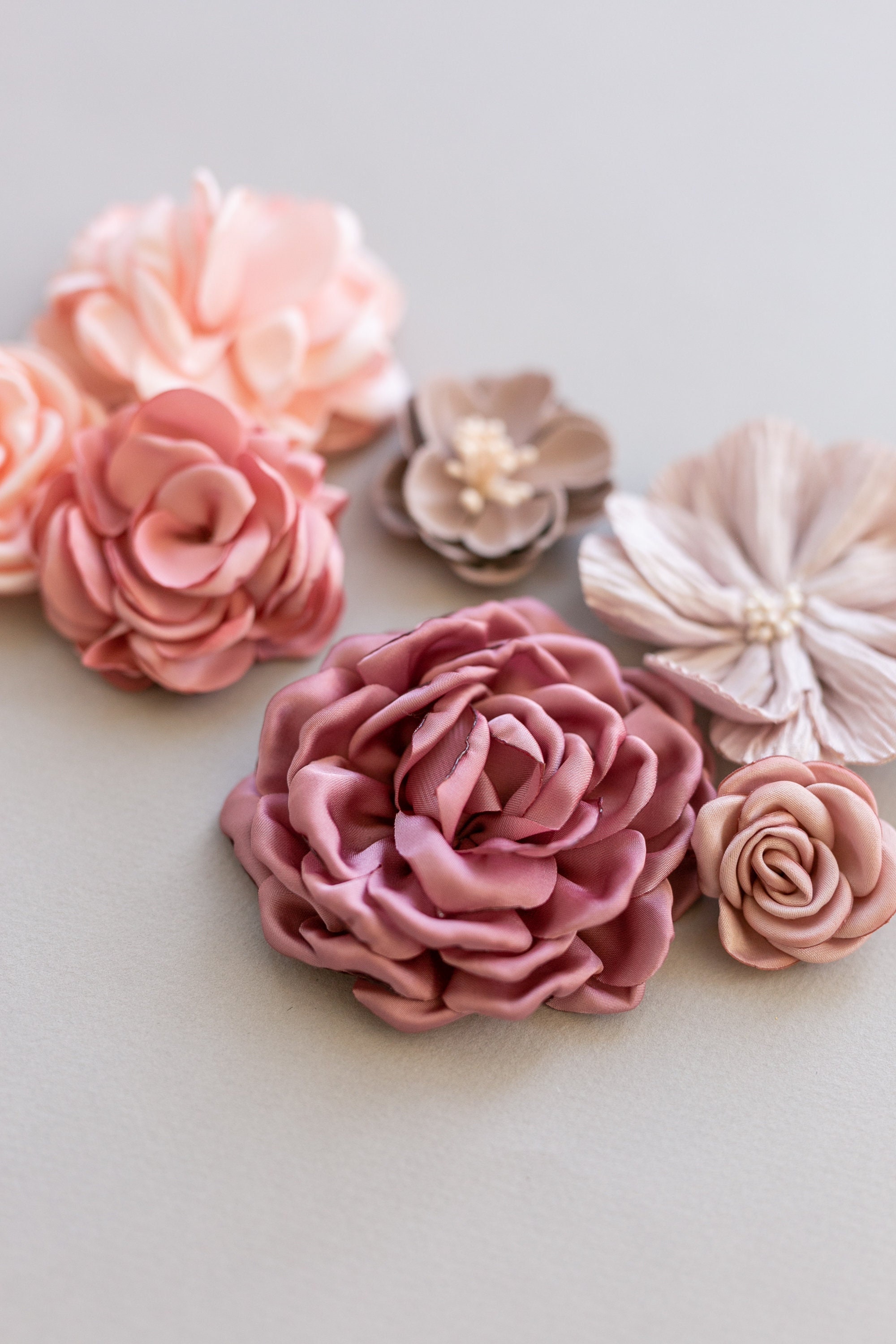 Fabric Flower Variety Bundle Pink Flower Pack Whimsical - Etsy
